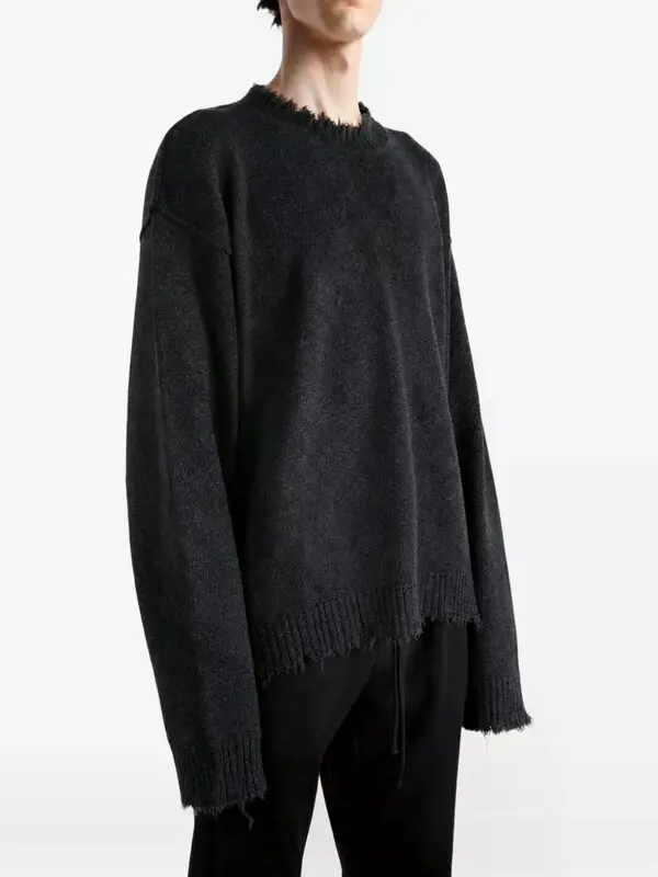 UMA WANG Distressed-effect Long-sleeve Sweater