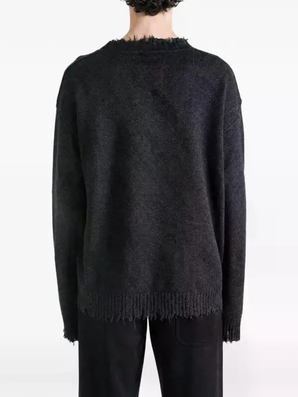 UMA WANG Distressed-effect Long-sleeve Sweater