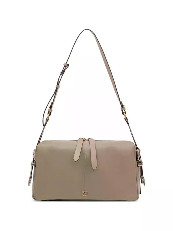Pinko Buckle Detail Shoulder Bag - Neutrals