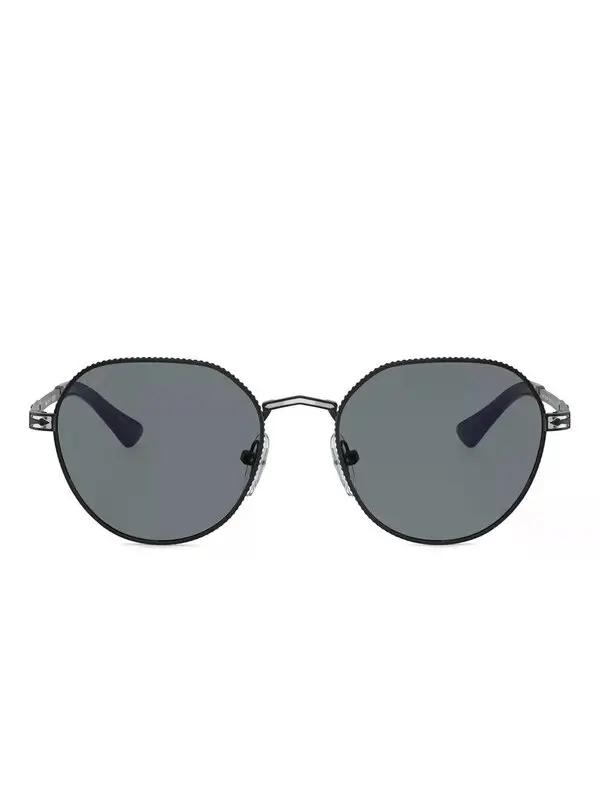 Persol Rimmed Round Sunglasses - Black
