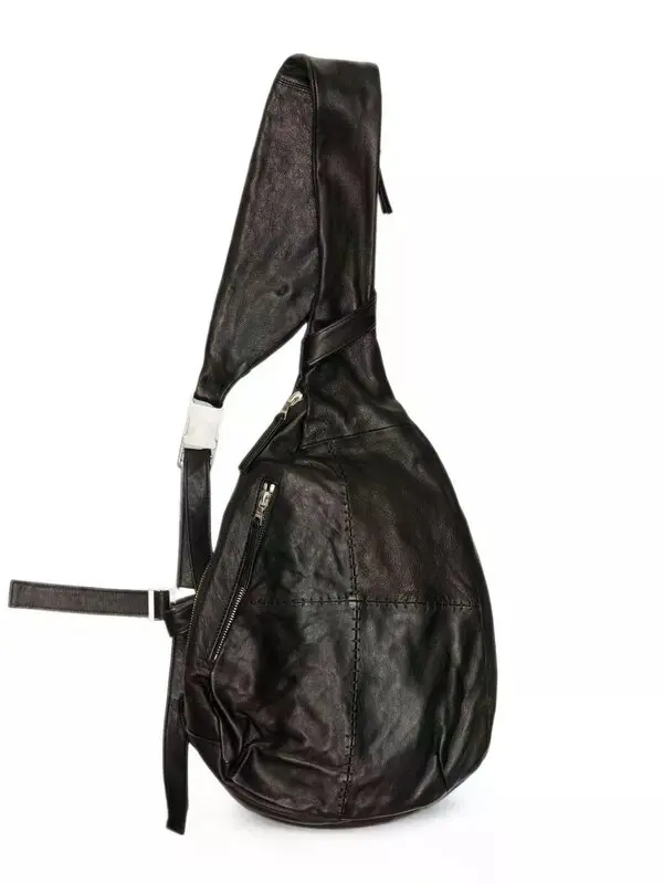 SAN263-1 Whipstitch-detail Leather Sling Bag