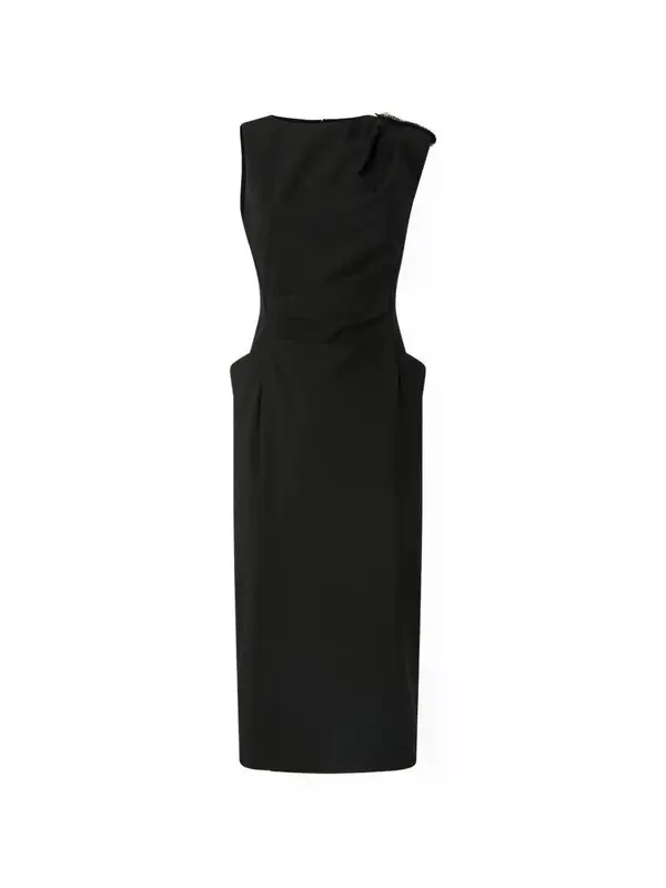 Pinko Crystal-embellished Gathered Dress
