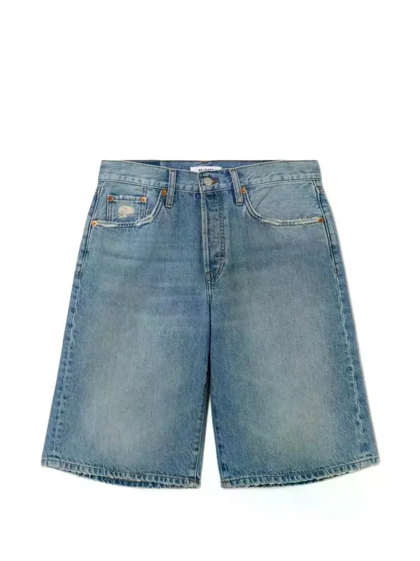 RE/DONE Skater Distressed Denim Shorts