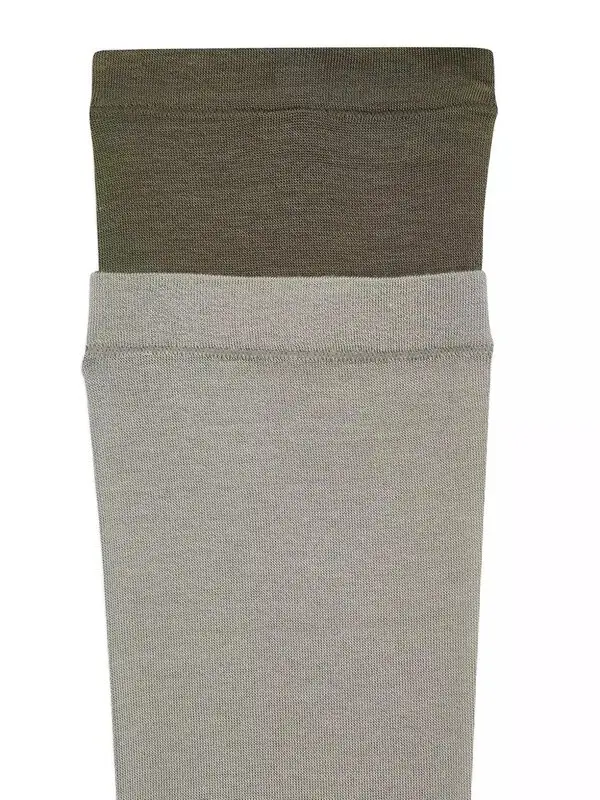 OPEN YY Logo-print Stirrup Socks - Grey