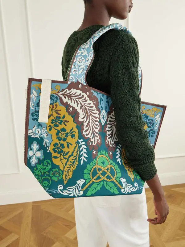 ALEMAIS Florence Floral-jacquard Tote