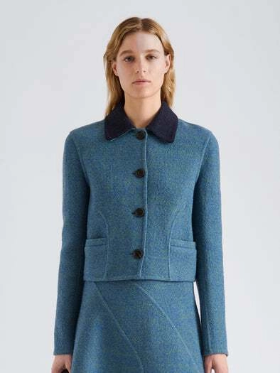 Proenza Schouler Gaelle Jacket - Green/midnight Multi