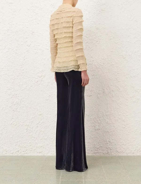 Zimmermann Ascent Lace Frill Blouse