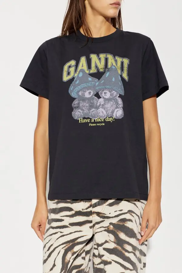 GANNI T-shirt With Colorful Print