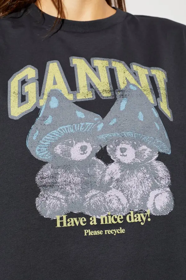 GANNI T-shirt With Colorful Print