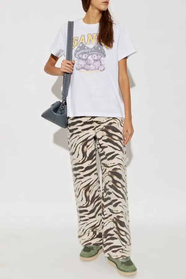 GANNI T-shirt With Colorful Print