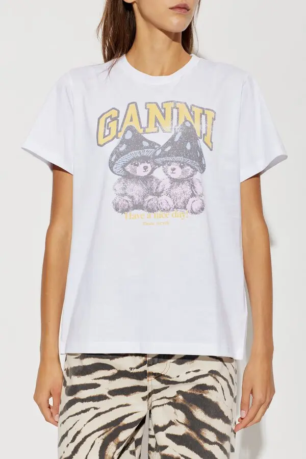 GANNI T-shirt With Colorful Print