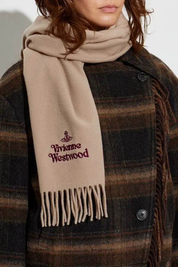 VIVIENNE WESTWOOD Wool Scarf With Logo