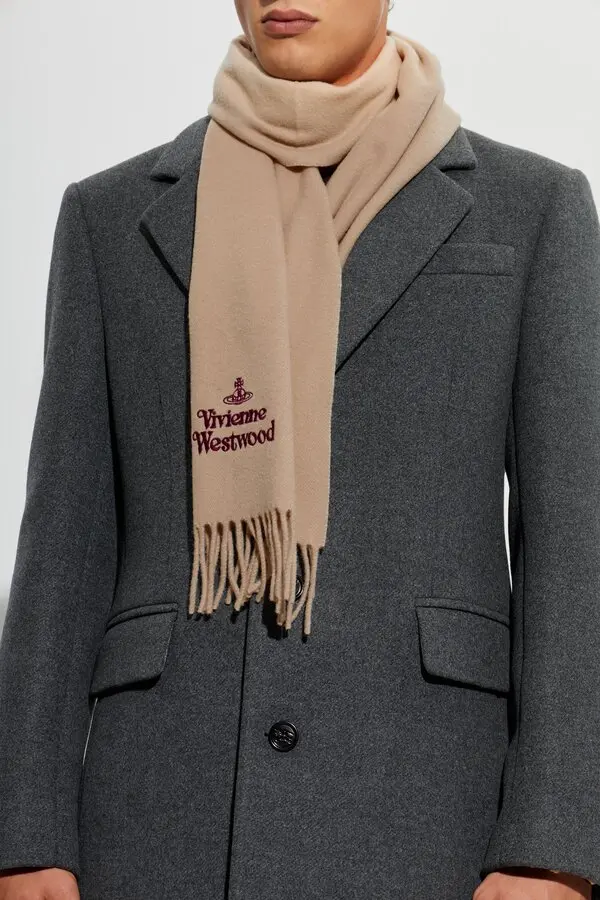 VIVIENNE WESTWOOD Wool Scarf With Logo