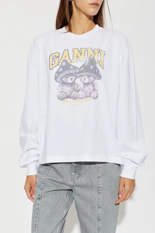 GANNI T-shirt With Colorful Print