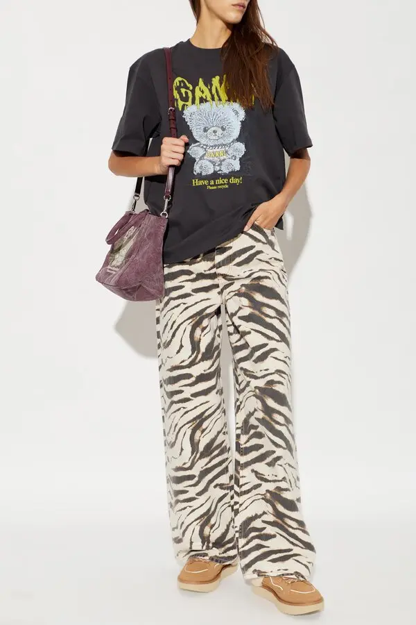 GANNI T-shirt With A Colorful Print