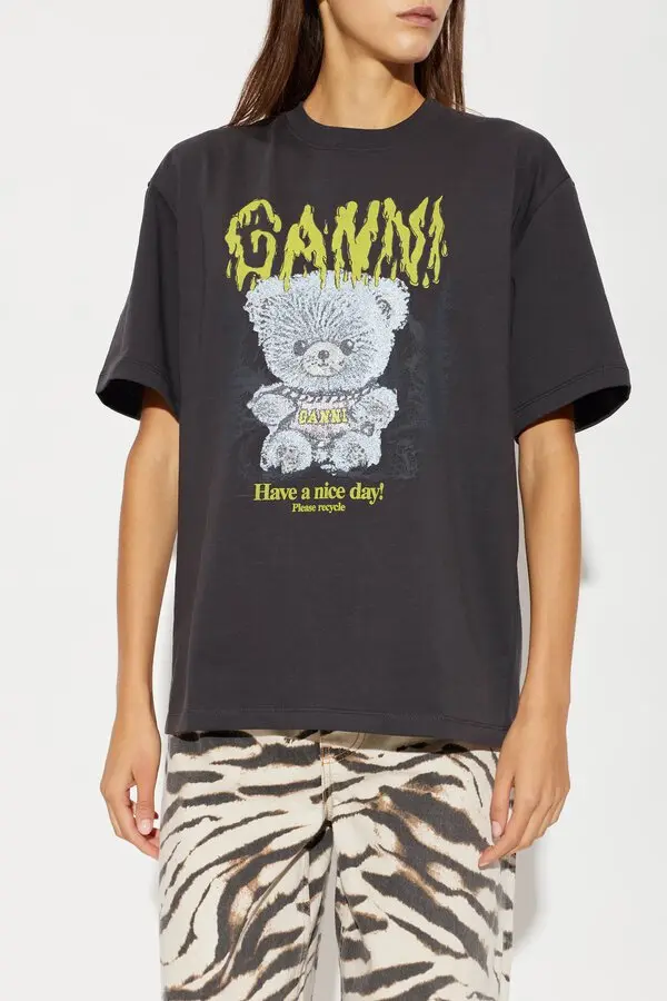 GANNI T-shirt With A Colorful Print