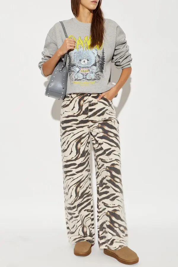 GANNI Sweatshirt With Colorful Print