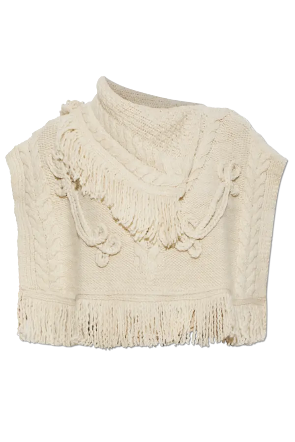 MARANT ETOILE Poncho "kacie - Cream
