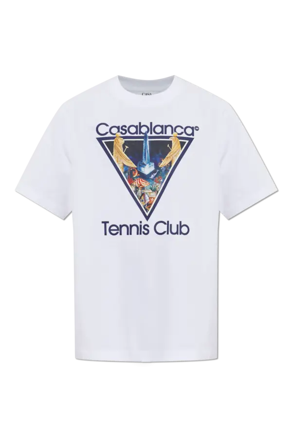 Casablanca T-shirt With Colorful Print - White