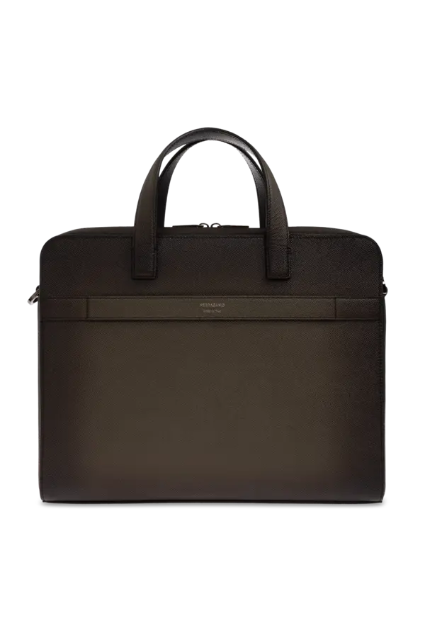 FERRAGAMO Leather Briefcase "trading