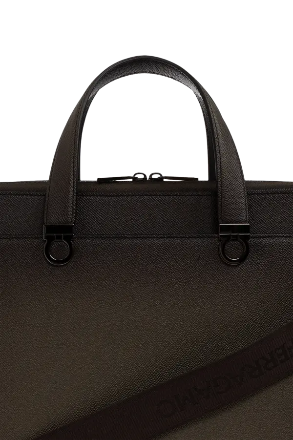 FERRAGAMO Leather Briefcase "trading