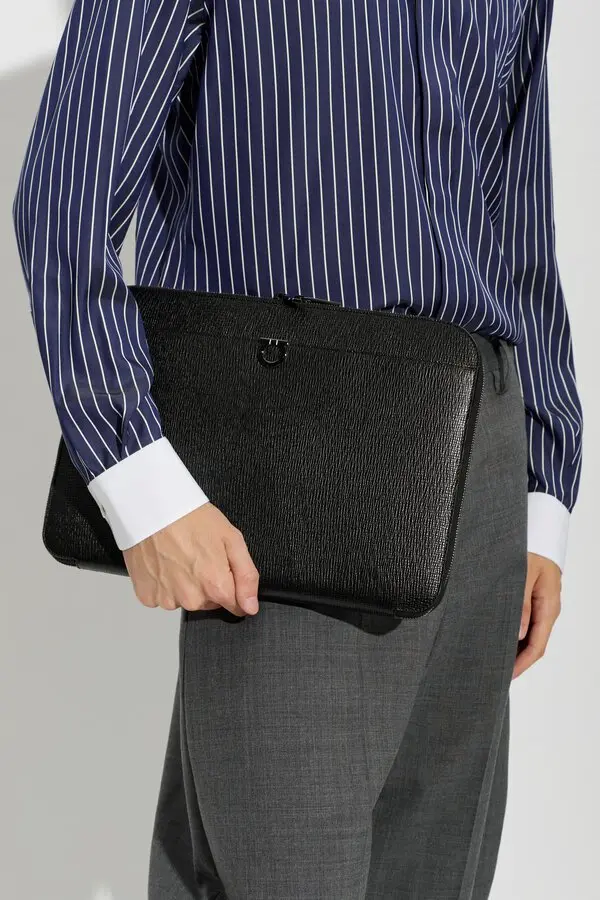 FERRAGAMO Leather Document Pouch