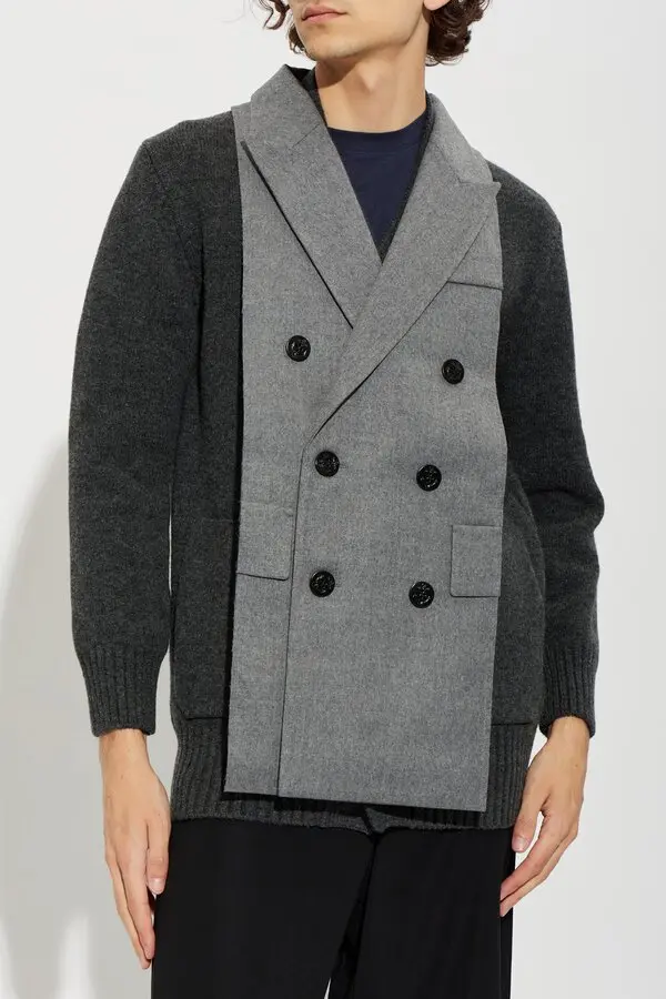 Sacai Cardigan With A Decorative Double-breasted Panel