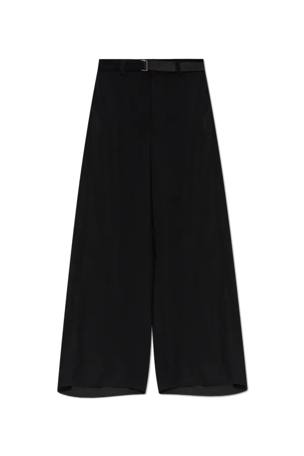 Sacai Trousers With Belt - Black