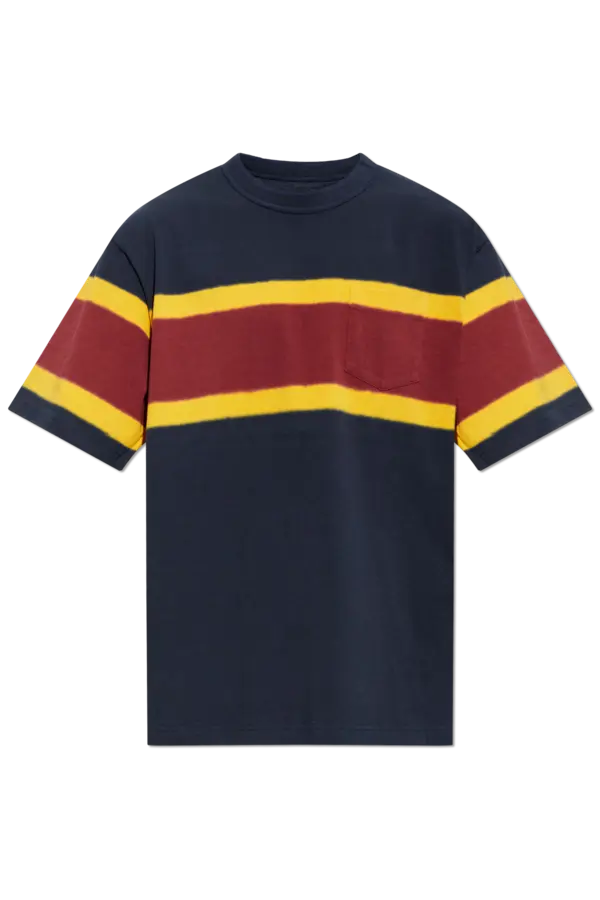 Sacai T-shirt With Pocket - Navy Blue