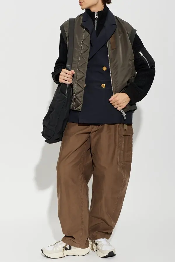 Sacai Cargo Trousers With A Vintage Effect