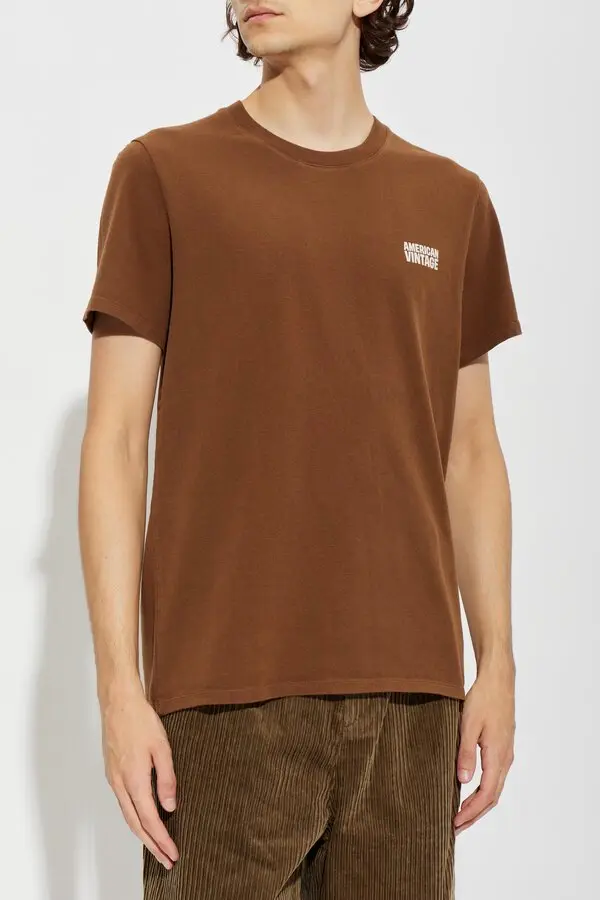 American Vintage T-shirt With Printed Logo