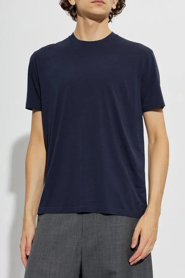 TOM FORD Crew Neck T-shirt - Navy Blue