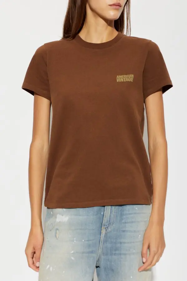 American Vintage T-shirt With Printed Logo