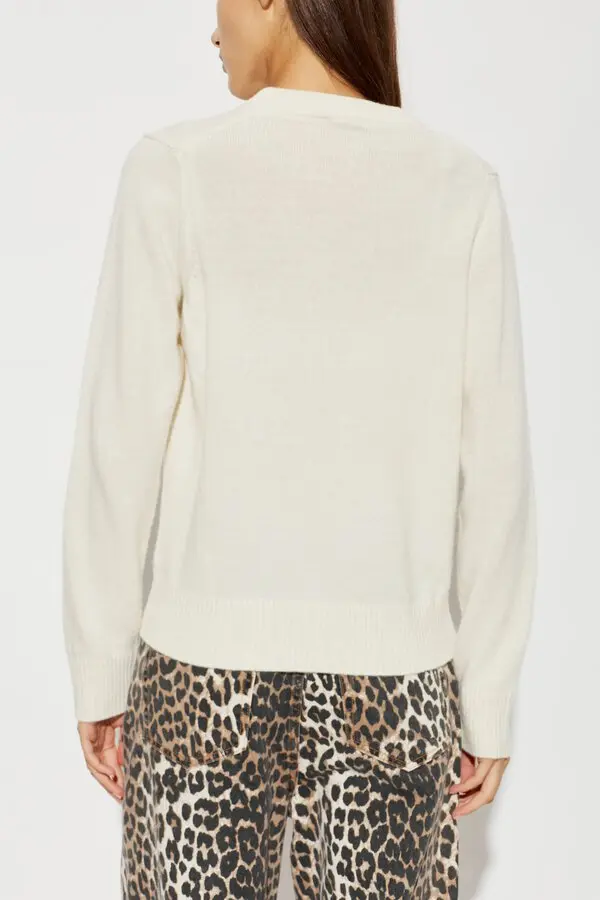 GANNI Sweater With A Colorful Pattern And Logo