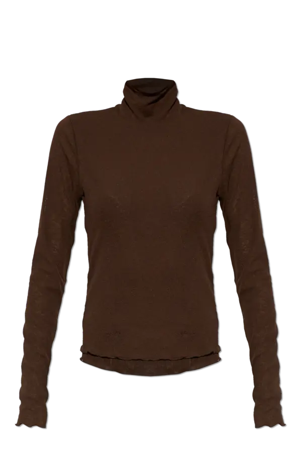 GANNI Top With A Turtleneck - Brown