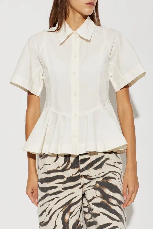 GANNI Peplum Top