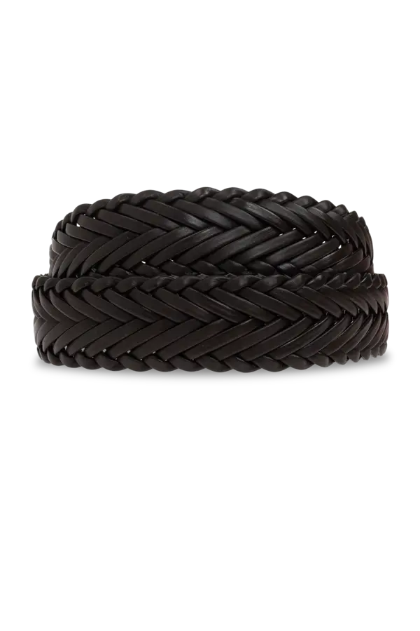 FERRAGAMO Leather Belt With Decorative Braid