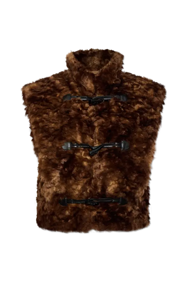 MARANT ETOILE Jocya" Faux Fur Vest - Brown