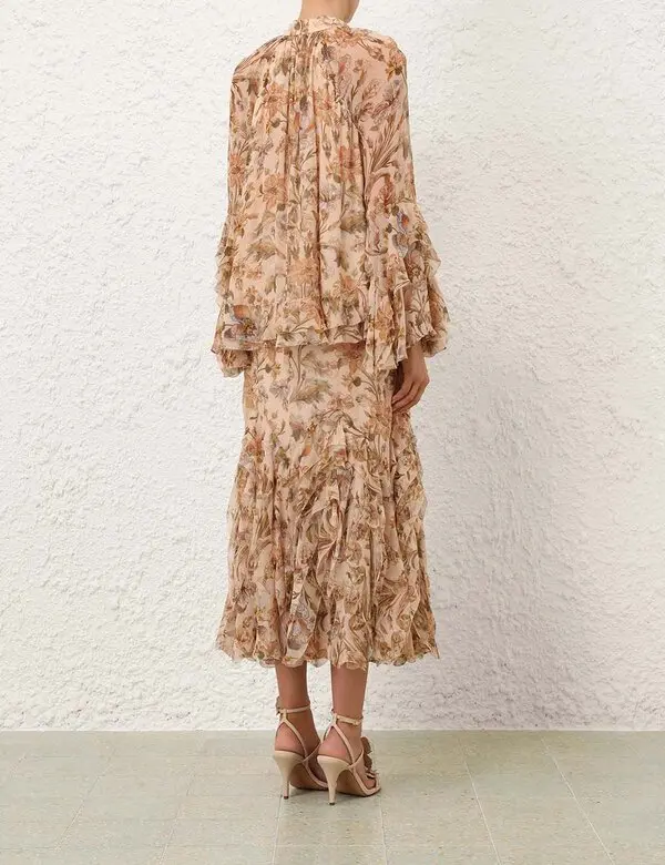 Zimmermann Ascent Cascading Midi Skirt