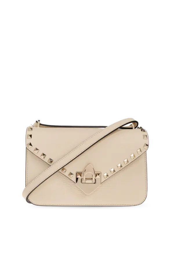 Valentino Garavani Leather Bag With Studs - Beige