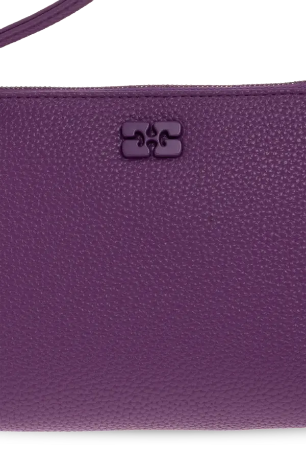 GANNI Hexagonal Eco-leather Makeup Bag With Wristlet - Purple