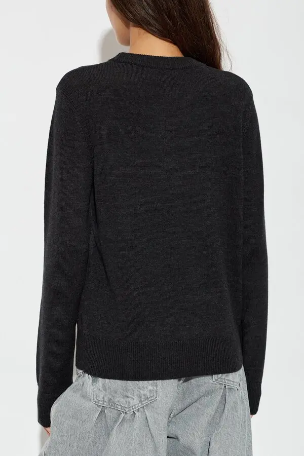 GANNI Wool Sweater With Embroidery