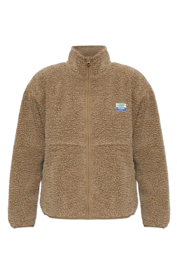 American Vintage Fleece Jacket With A Turtleneck - Brown