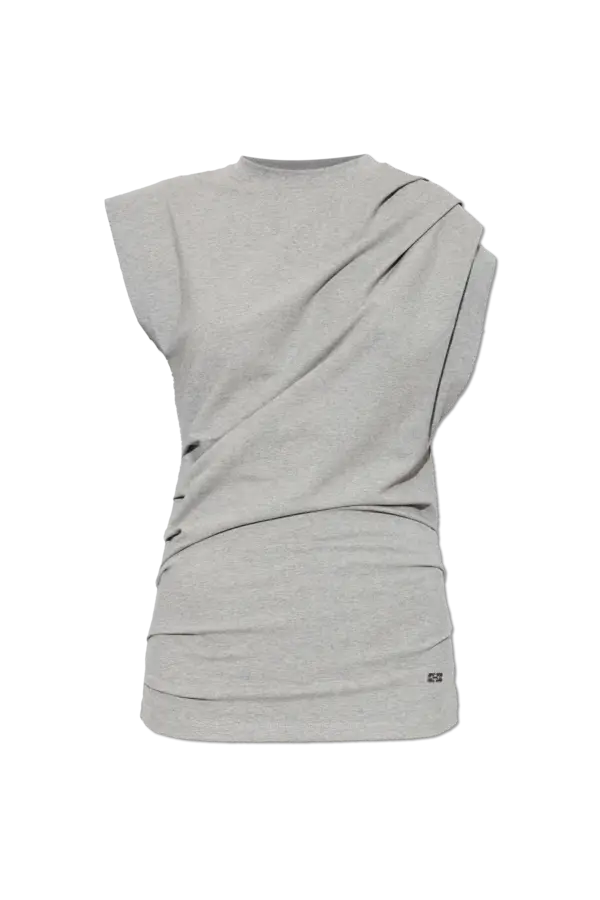 GANNI Top With Decorative Darts - Grey