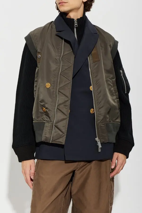 Sacai Vest Made From Combined Materials