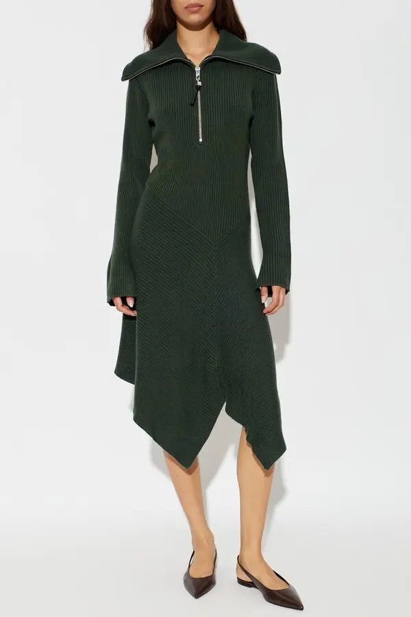 GANNI Wool Turtleneck Dress