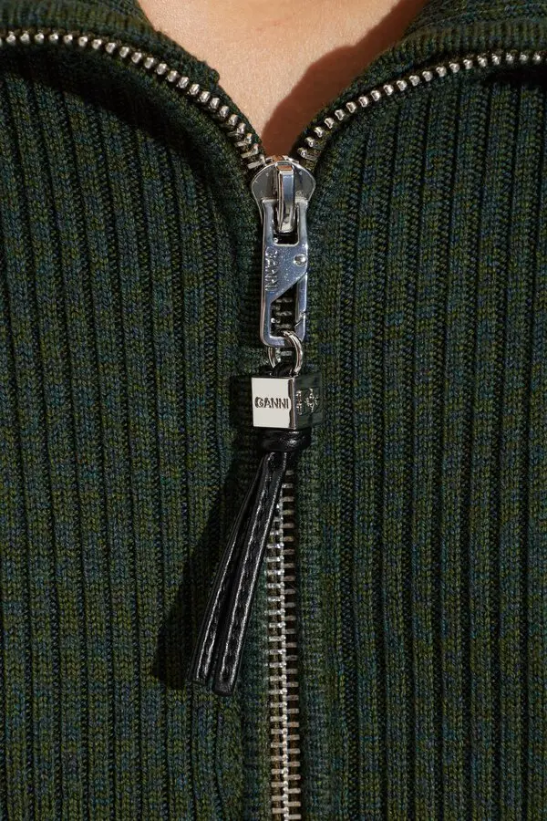 GANNI Wool Turtleneck Dress