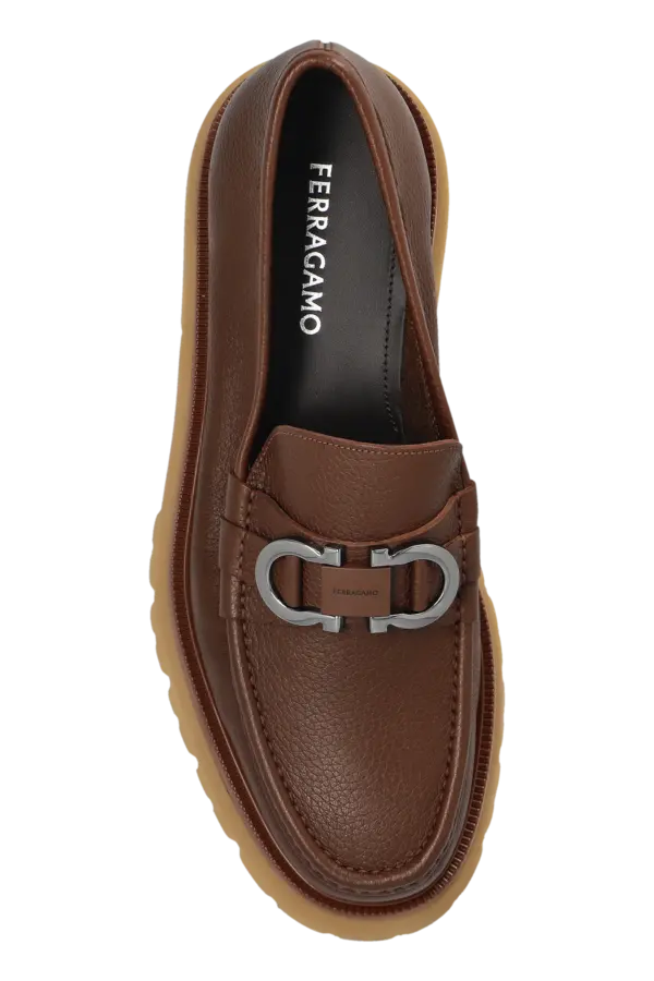 FERRAGAMO Cocoon 2" Leather Loafers