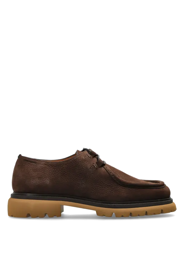 FERRAGAMO Suede Shoes "stanley - Brown