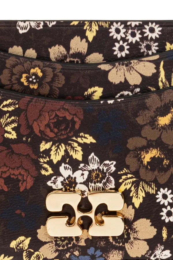 GANNI Card Case With Floral Motif